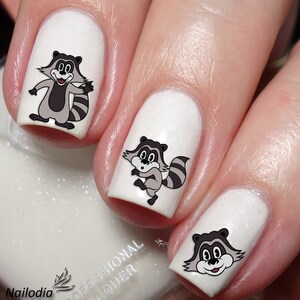 Raccoon Lovers Nail Art Decal Sticker - Etsy