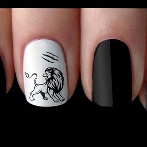 Lion Nail Art Decal Sticker Water Transfer Slider - Etsy