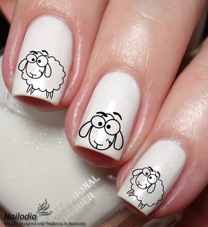 Cute Sheep Nail Art Decal Sticker - Etsy