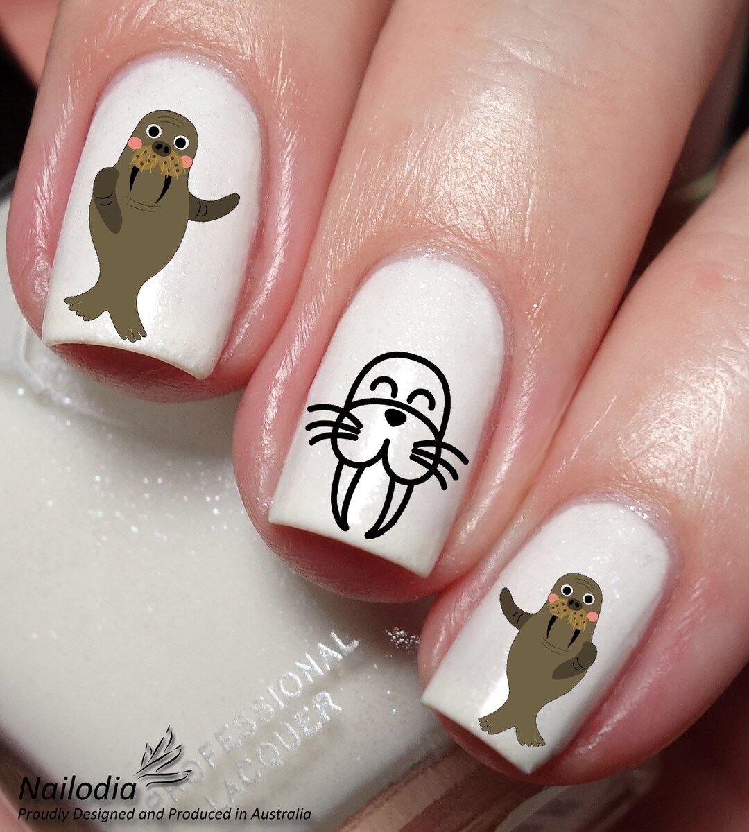 Cute Walrus Nail Art Decal Sticker - Etsy
