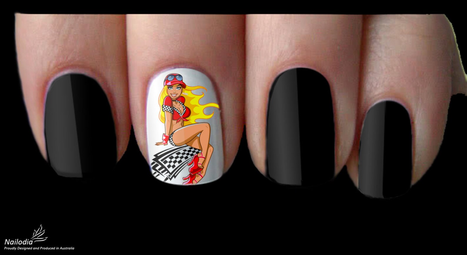 Racing Car Formula 1 Nail Art Decal Sticker | Etsy