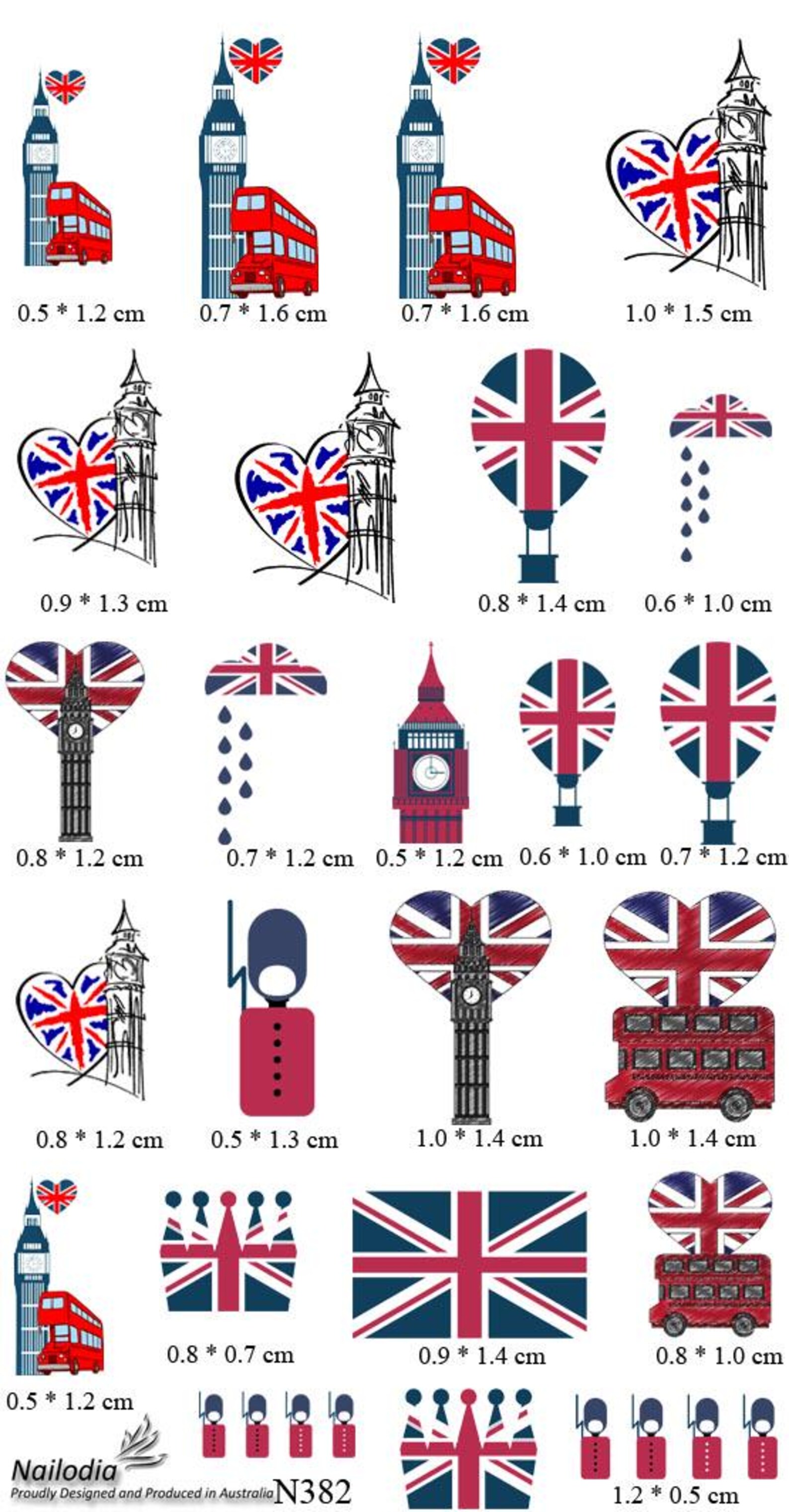I Love London Nail Art Decal Sticker - Etsy