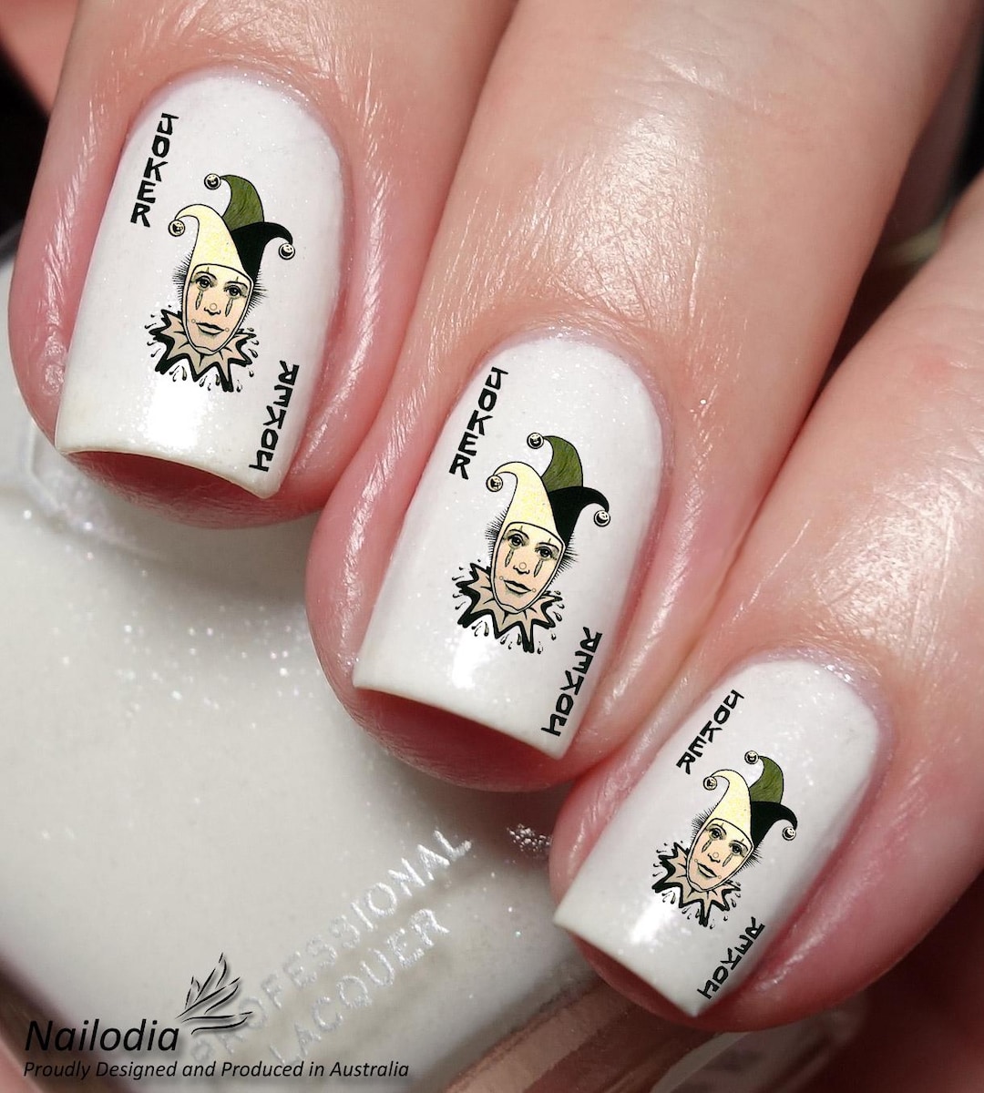 Joker Card Nail Art Decal Sticker - Etsy