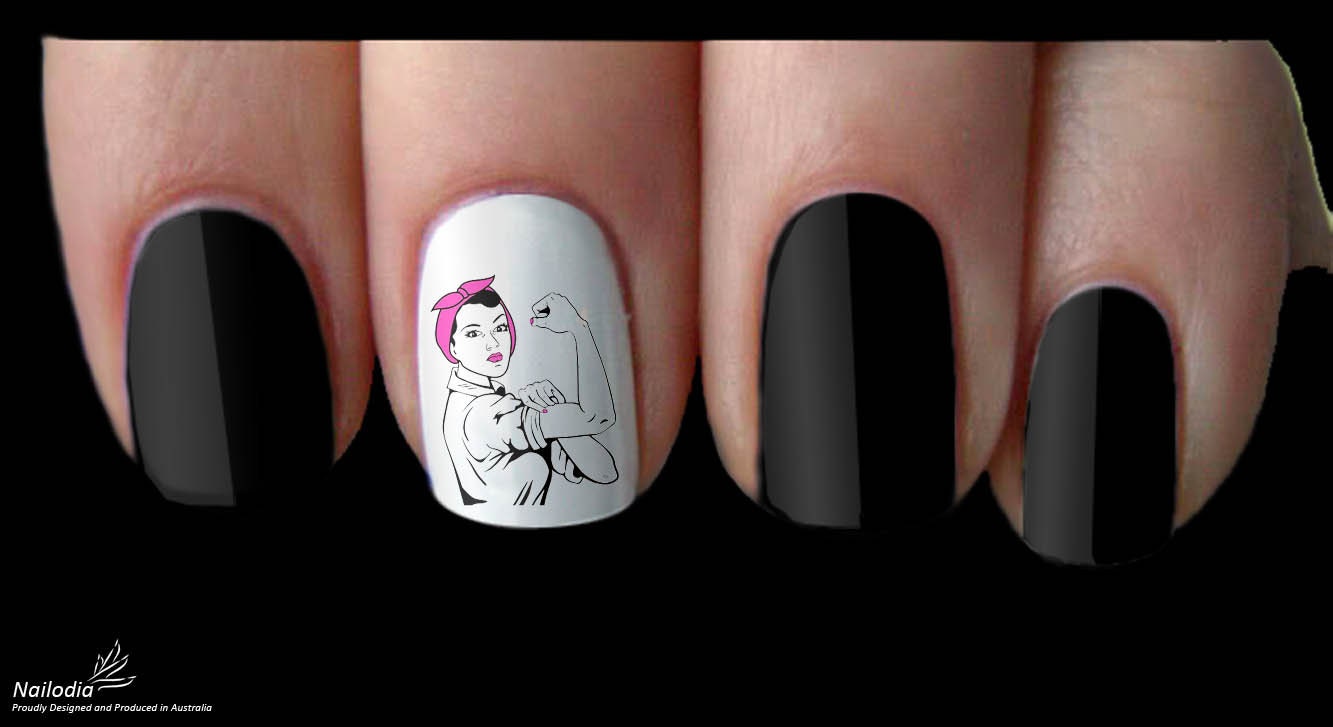 Girl Power Nail Art Decal Sticker - Etsy