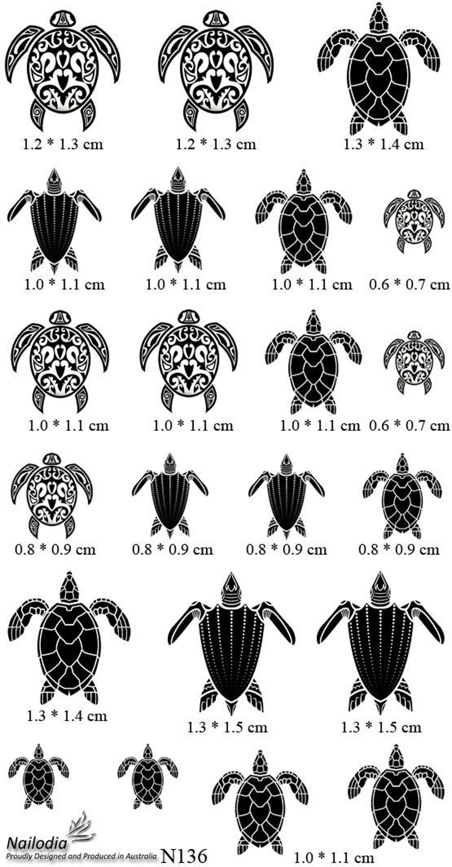 Turtle Nail Art Decal Sticker - Etsy