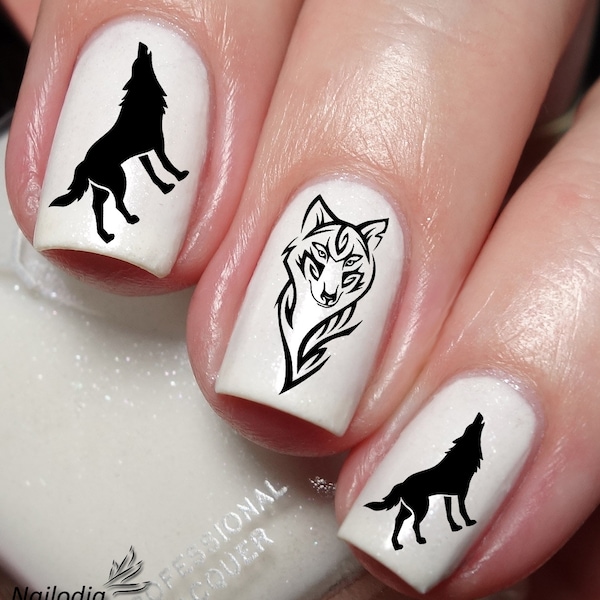 Wolf Nail Art - Etsy