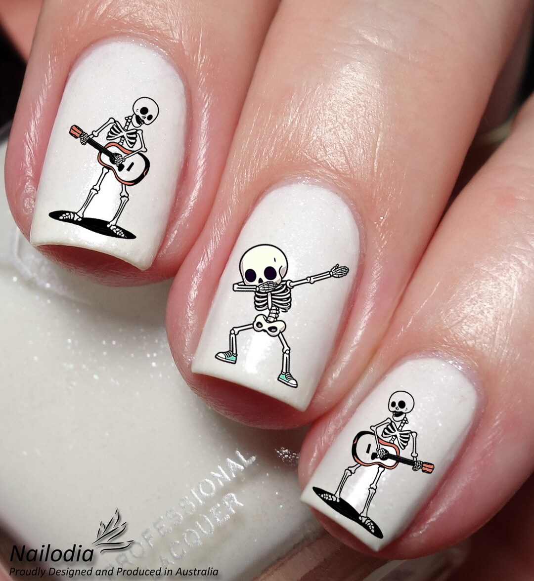 Meme Skeleton Nail Art Decal Sticker - Etsy