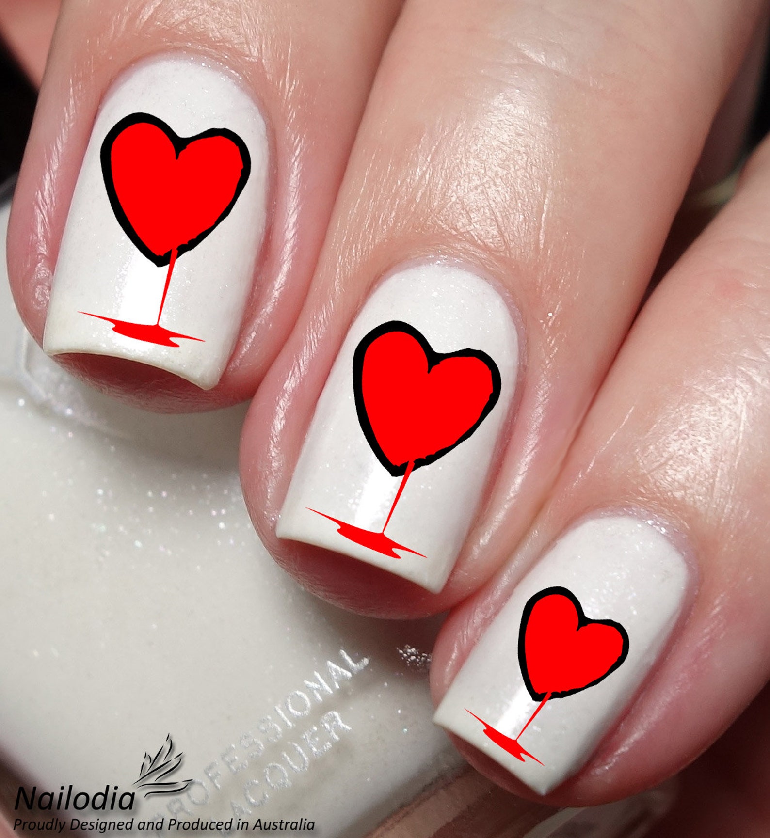 Broken Heart Nail Art Decal Sticker - Etsy