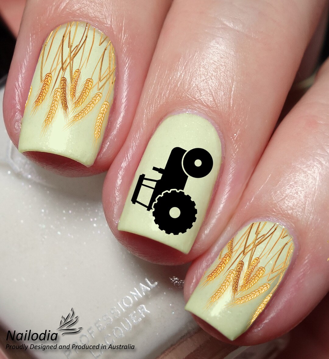 Wheat Farm Nail Art Decal Sticker - Etsy