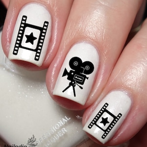 Movie Cinema Night Nail Art Decal Sticker - Etsy