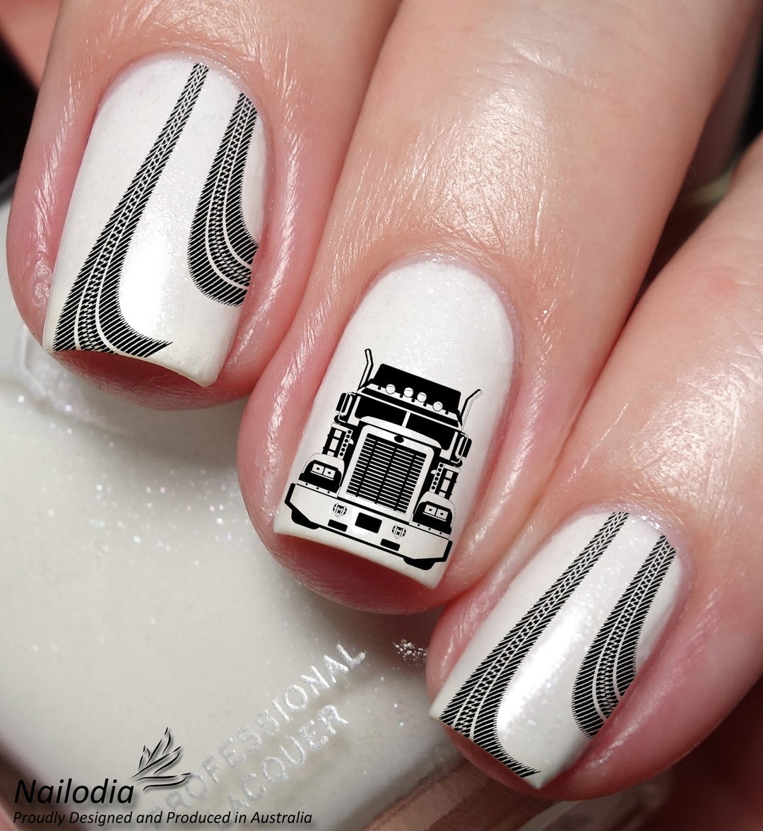 Truck & Truckies Nail Art Decal Sticker - Etsy