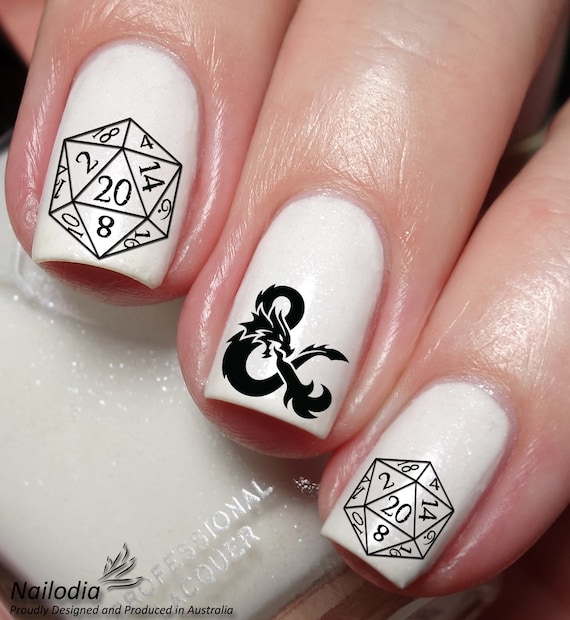 Popular Dnd Nail Art Decal Sticker - Etsy