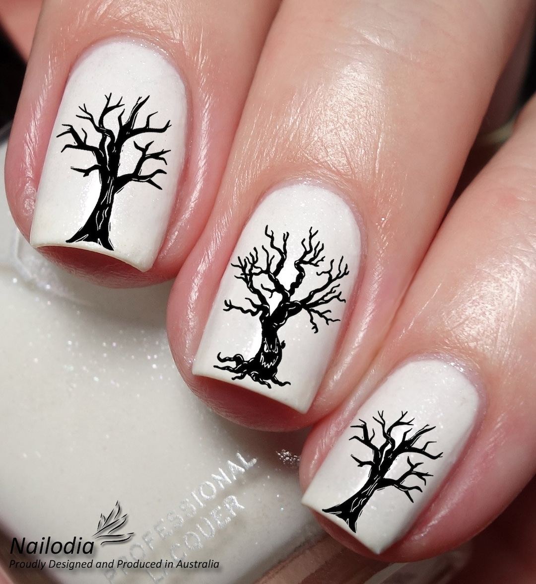 Dry Tree & Branches in Winter Nail Art Decal Sticker - Etsy