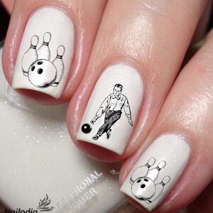 Queen of Bowling Nail Art Decal Sticker - Etsy