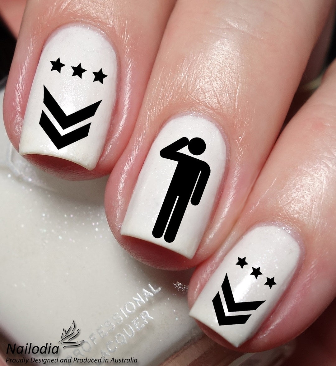 Army Military Rank Nail Art Decal Sticker - Etsy