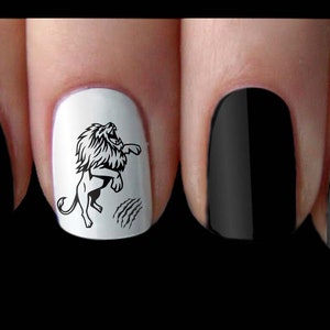 Lion Nail Art Decal Sticker Water Transfer Slider - Etsy