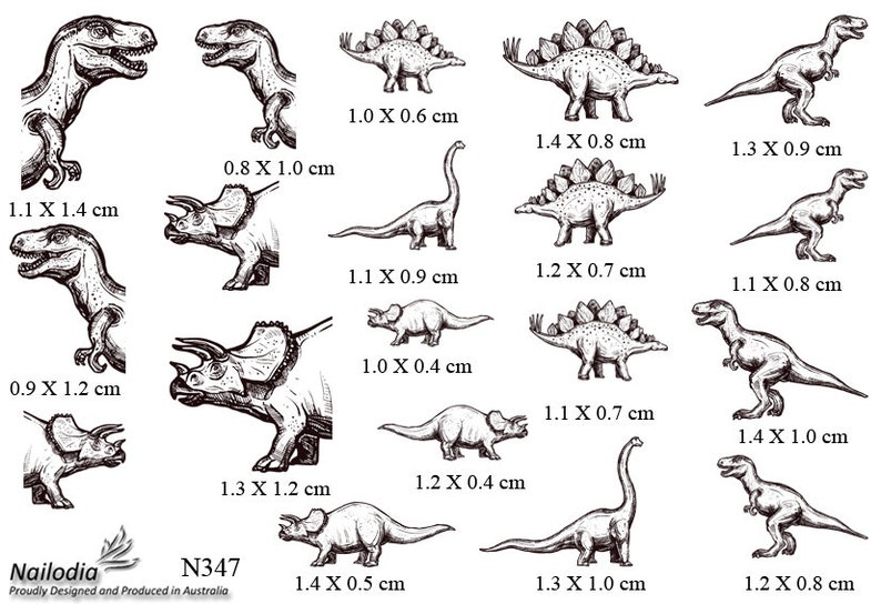 Dinosaur T-rex Nail Art Decal Sticker - Etsy