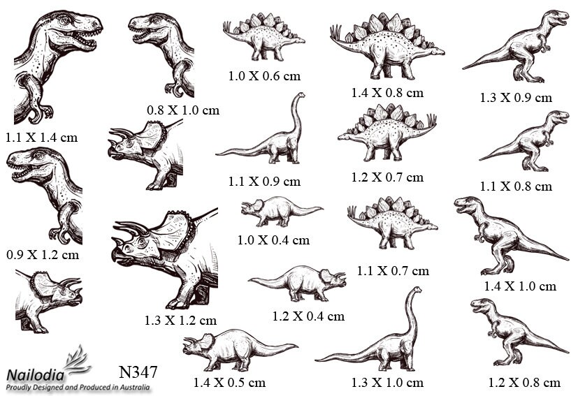 Dinosaur T-rex Nail Art Decal Sticker - Etsy