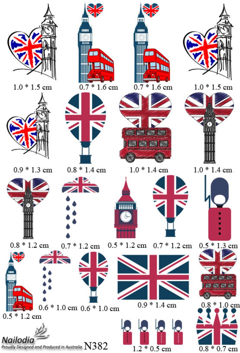 I Love London Nail Art Decal Sticker - Etsy