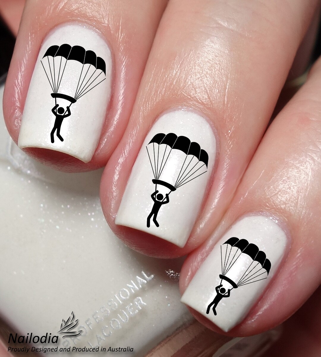 Parachute Skydiving Nail Art Decal Sticker - Etsy