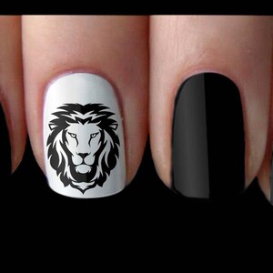 Lion Nail Art Decal Sticker Water Transfer Slider - Etsy