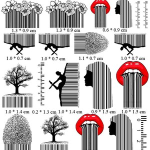 Barcode Nail Art Decal Sticker - Etsy