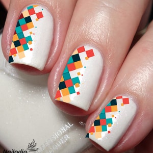 Geometric Pattern Nail Art Decal Sticker - Etsy