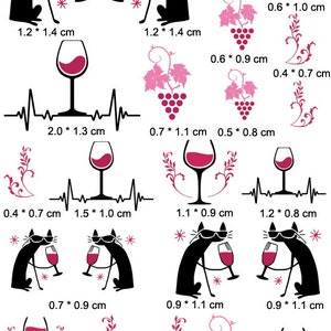 Wine & Vinery Lovers Nail Art Decal Sticker - Etsy
