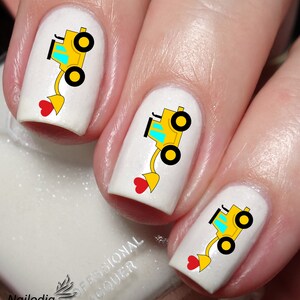 Bulldozer Digger Construction Nail Art Decal Sticker - Etsy