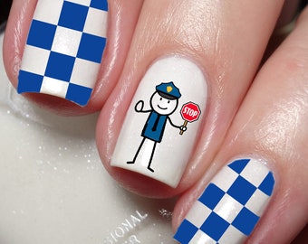 Police Nail Art - Etsy