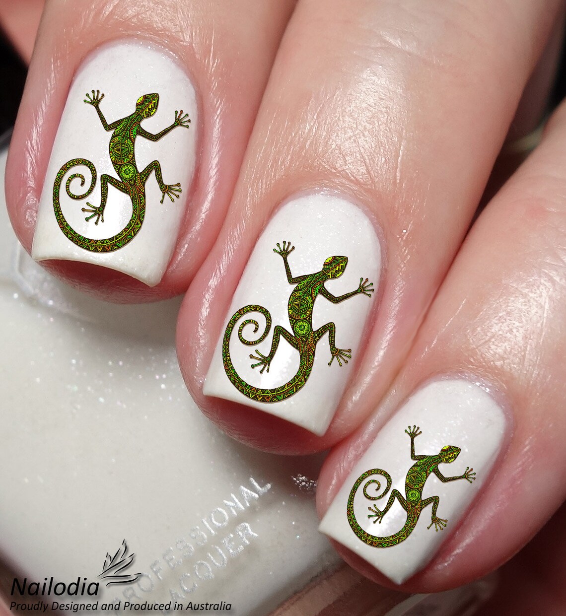 Australian Aboriginal Lizard Painting Nail Art Decal Sticker - Etsy