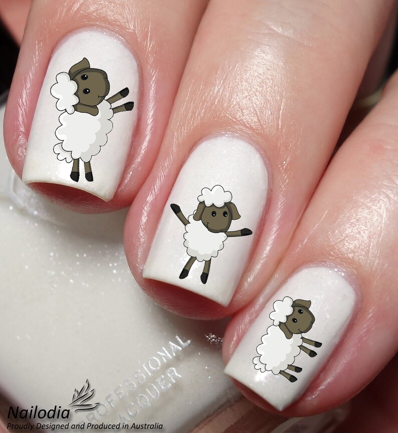 Cute Sheep Nail Art Decal Sticker - Etsy