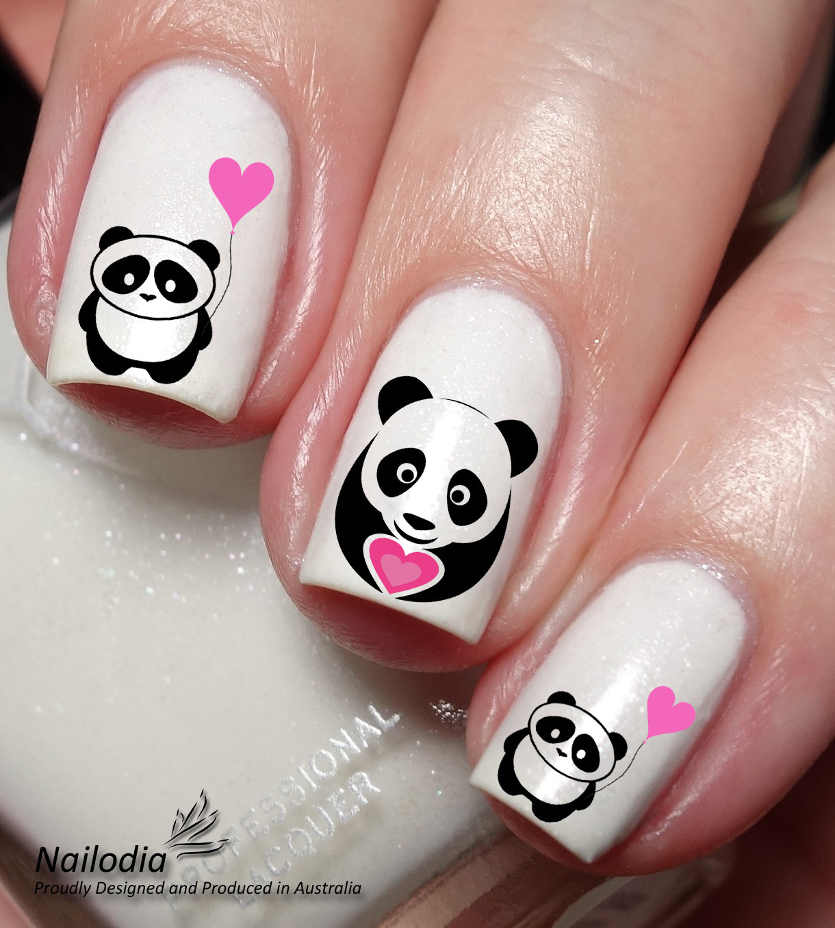 Cute Panda Nail Designs