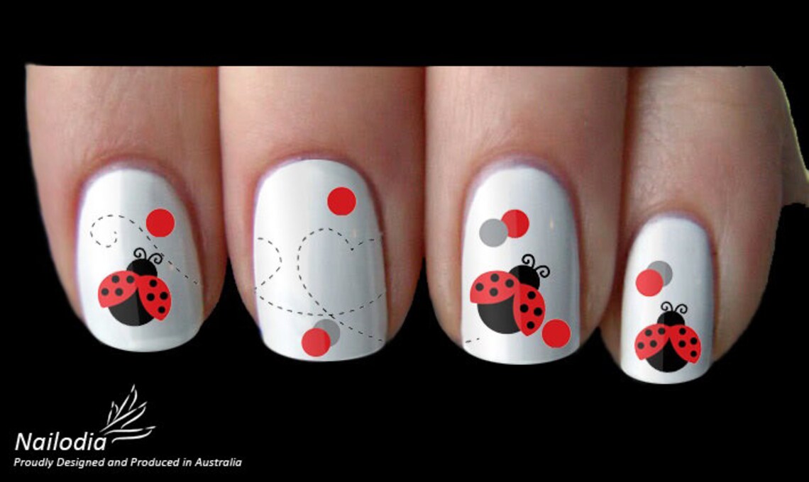 Ladybug Ladybird Beetles Bug Nail Art Decal Sticker - Etsy