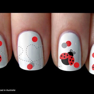Ladybug Ladybird Beetles Bug Nail Art Decal Sticker - Etsy
