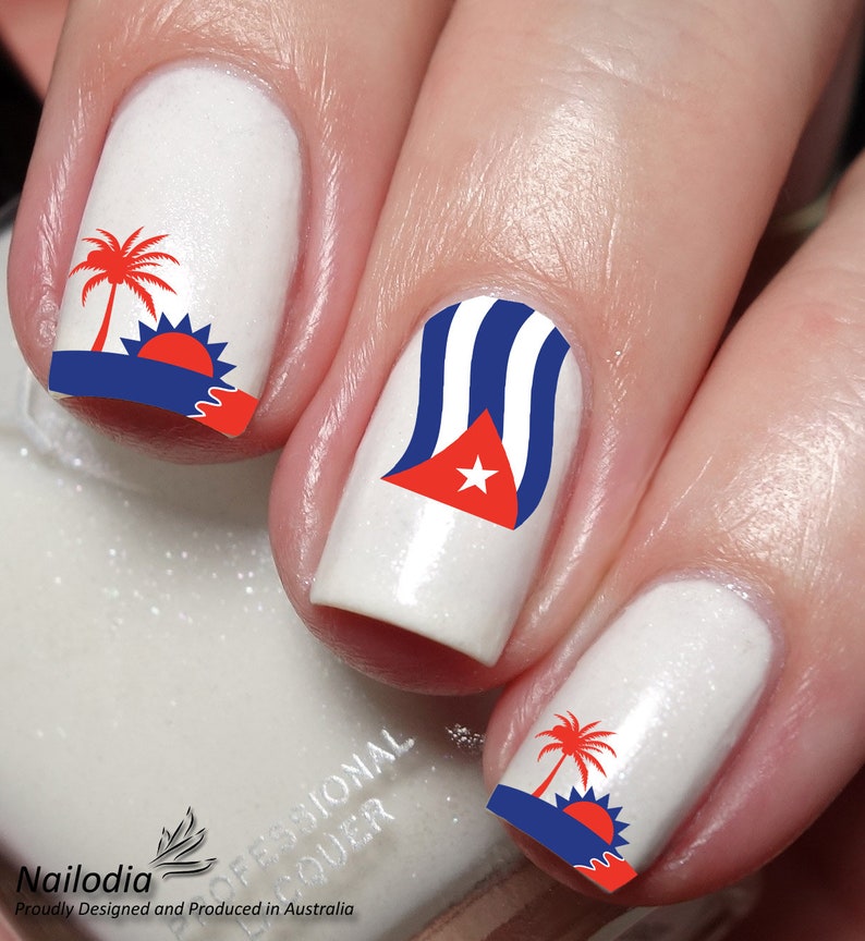 I Love Cuba Nail Art Decal Sticker - Etsy UK