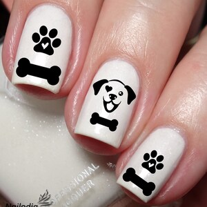 Dog Paw Heart Nail Art Decal Sticker - Etsy