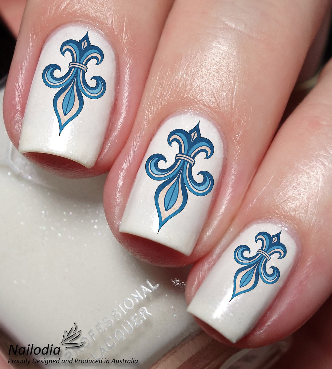Fleur De Lis Lys Nail Art Decal Sticker - Etsy
