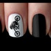 Motorbike & Biker Nail Art Decal Sticker - Etsy