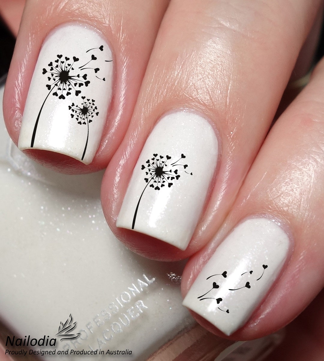 Dandelion Flower Nail Art Decal Sticker - Etsy