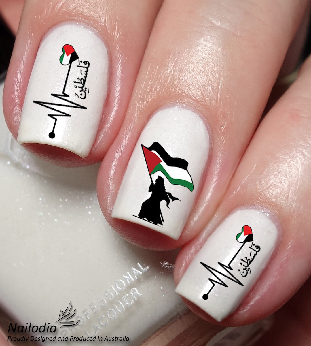I Love Palestine Nail Art Decal Sticker - Etsy
