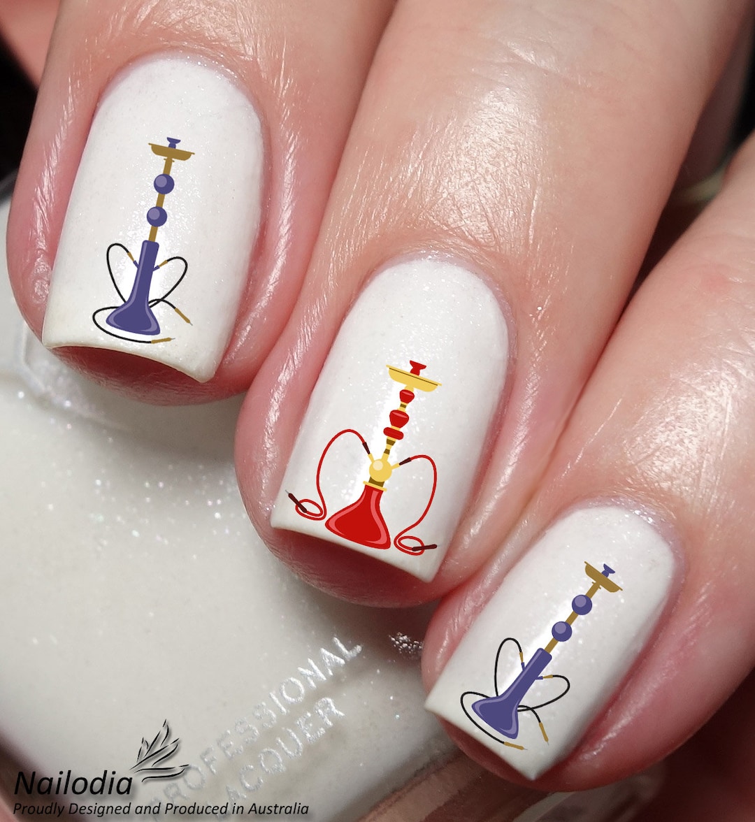 Hookah & Shisha Smoker Nail Art Decal Sticker - Etsy
