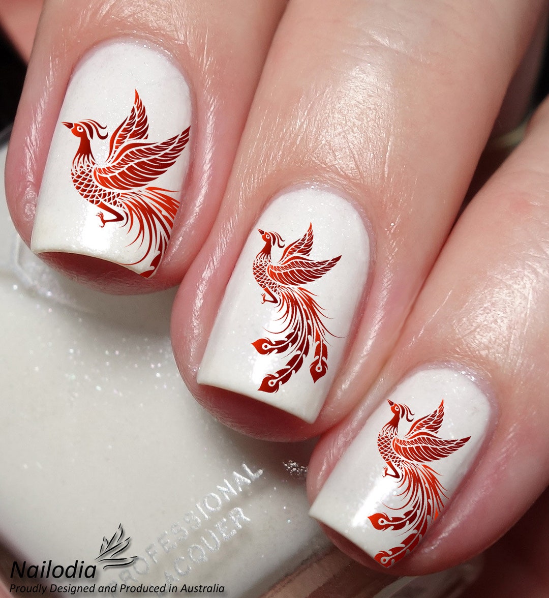 Phoenix Nail Art Decal Sticker - Etsy