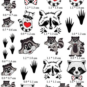 Raccoon Lovers Nail Art Decal Sticker - Etsy