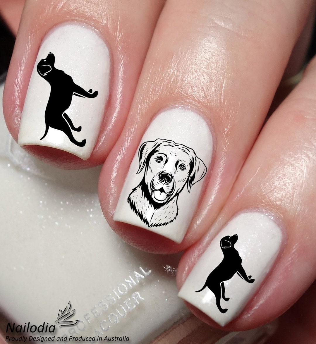 Cute Labrador Dog Puppy Nail Art Decal Sticker - Etsy