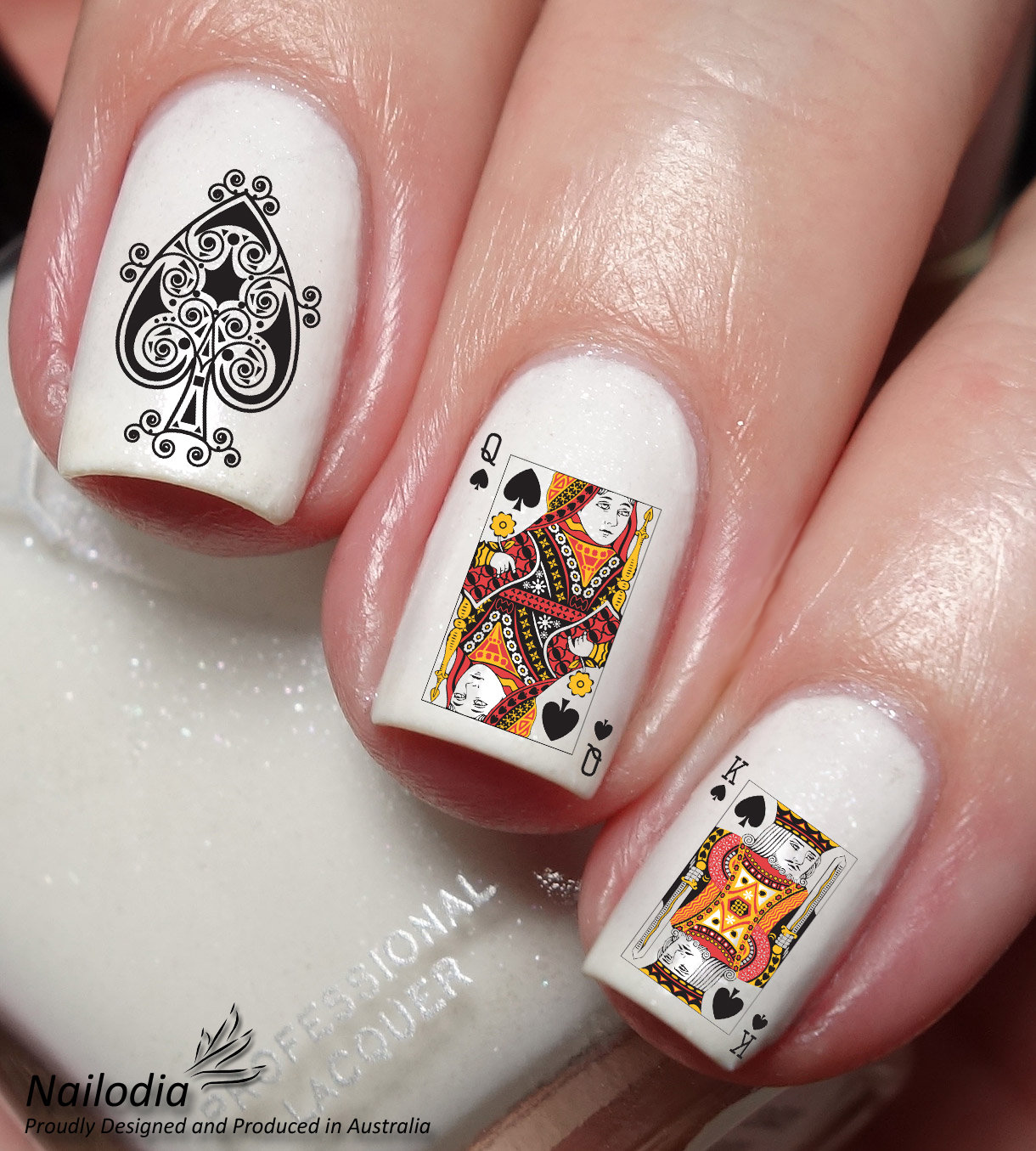 King Queen Jack & Ace of Spade Nail Art Decal Sticker - Etsy