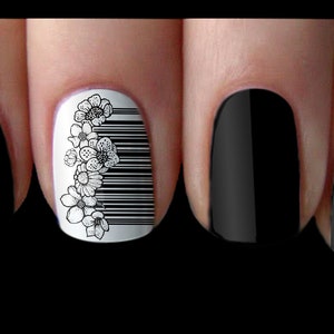Barcode Nail Art Decal Sticker - Etsy