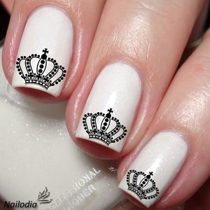 Queen & King Crown Nail Art Decal Sticker - Etsy