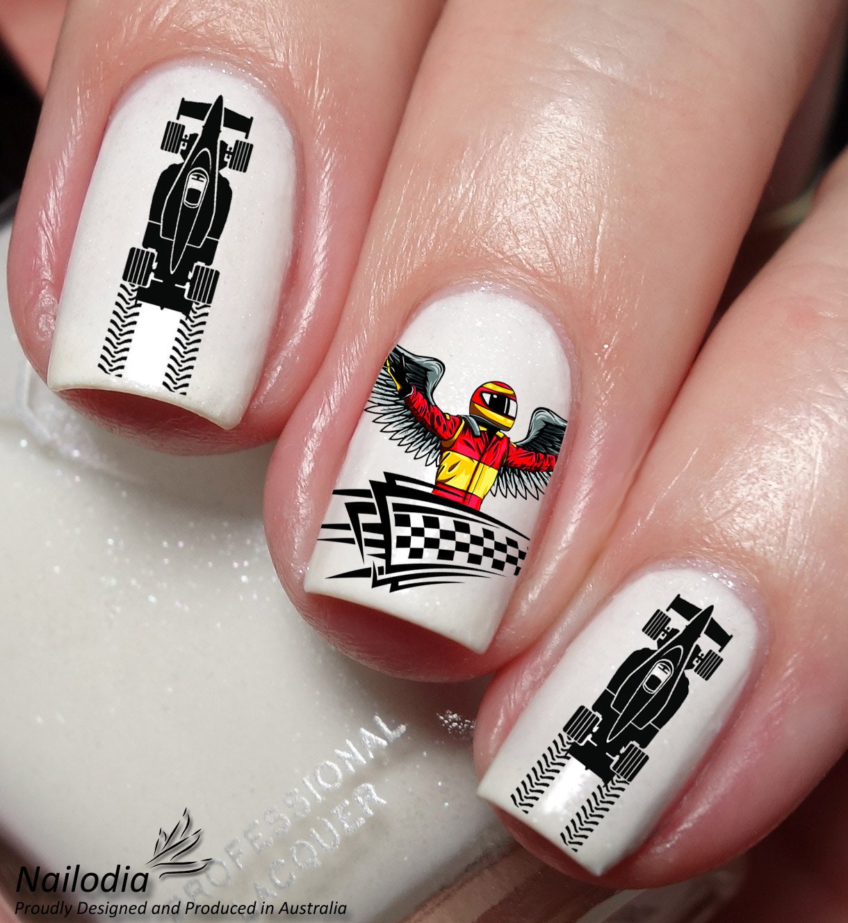 Racing Car Formula Nail Art Decal Sticker - Etsy