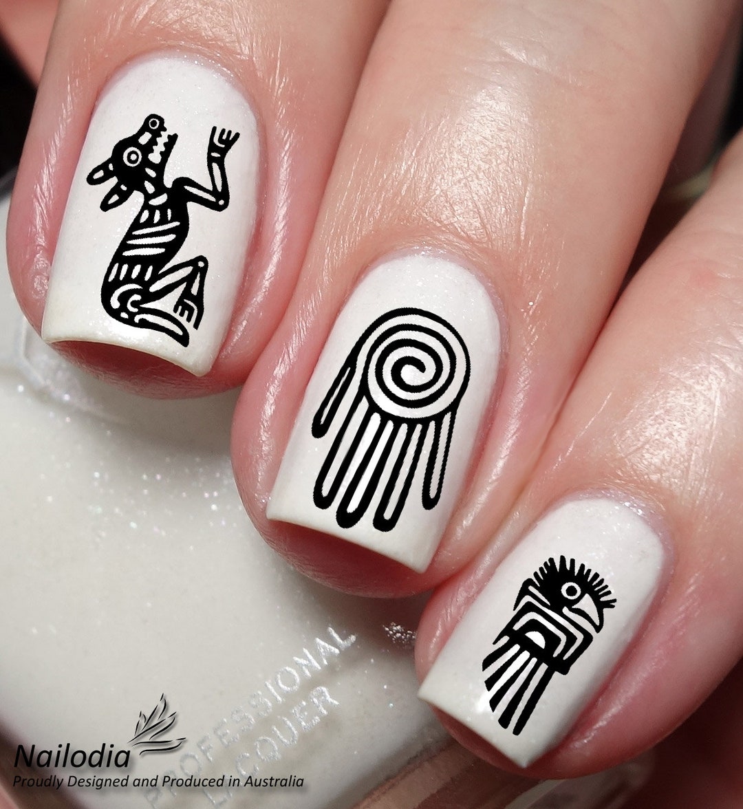 Aztec Maya Nail Art Decal Sticker - Etsy